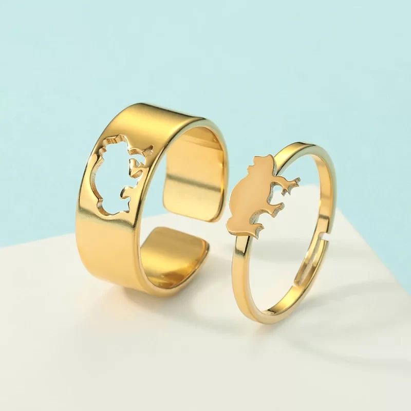 Stainless Steel Frog Adjustable Engagement Ring - frog-ring.com